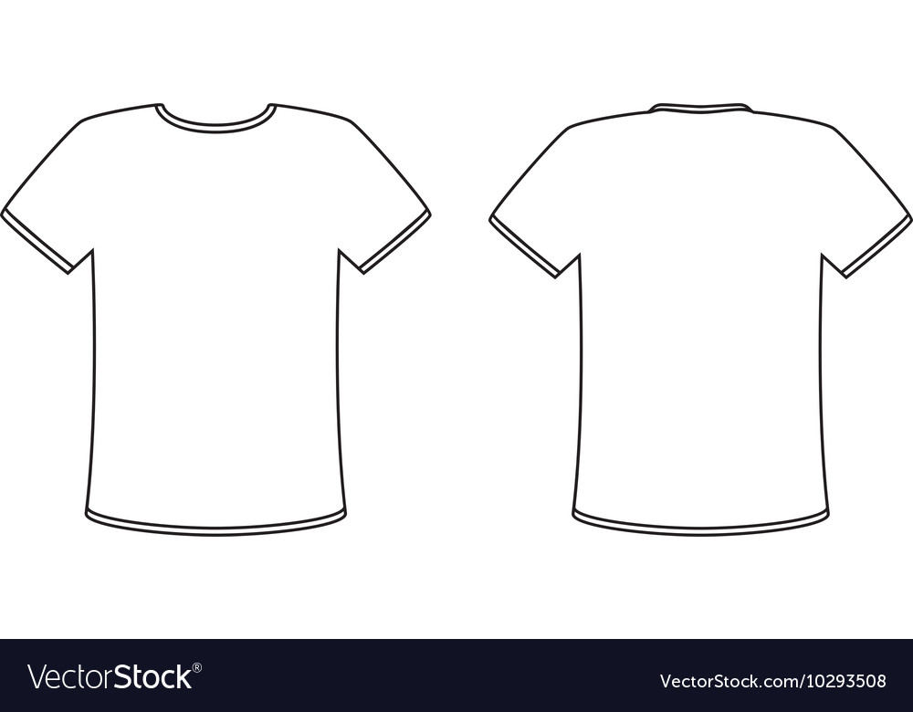 Blank Front And Back T shirt Design Template Set Vector Image