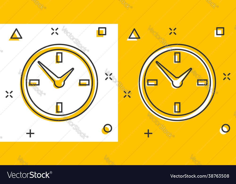 Cartoon Alarm Clock Icon In Comic Style Timer Vector Image
