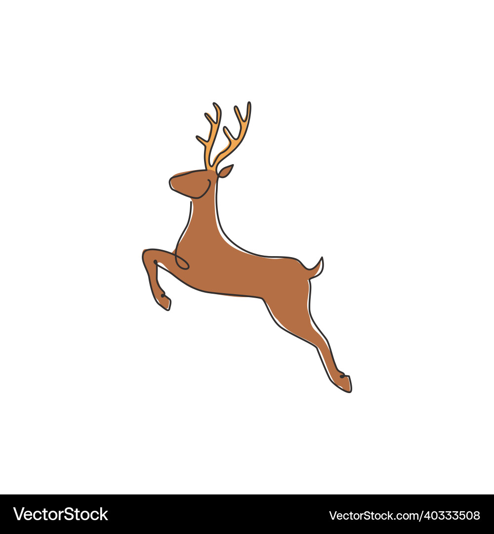 Deer Jumping Drawing