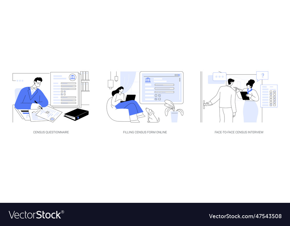 Population census abstract concept Royalty Free Vector Image
