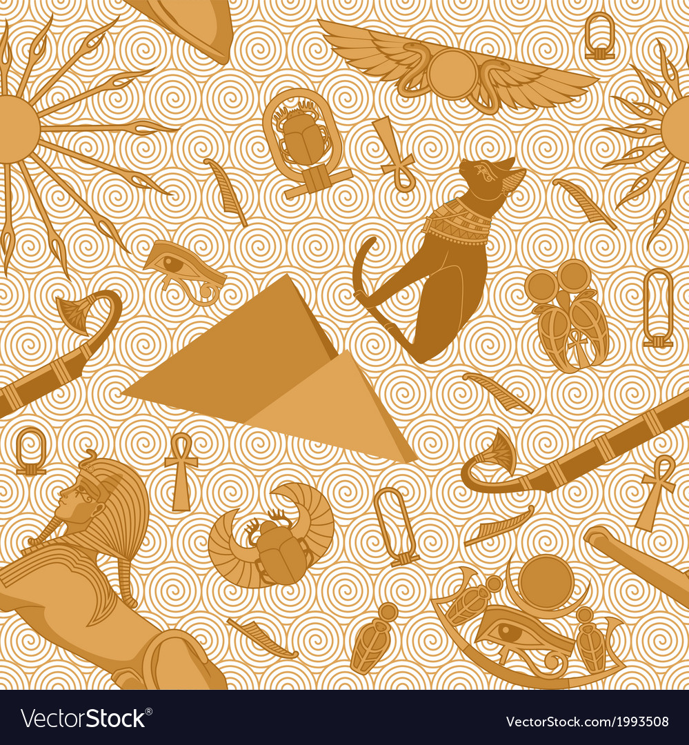 Seamless egypt pattern Royalty Free Vector Image