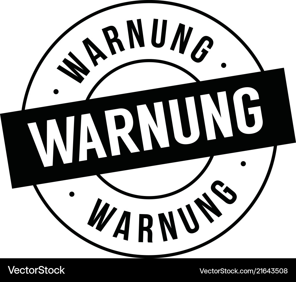 Warning stamp on white Royalty Free Vector Image