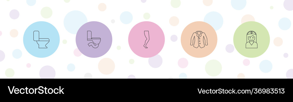 5 woman icons Royalty Free Vector Image - VectorStock
