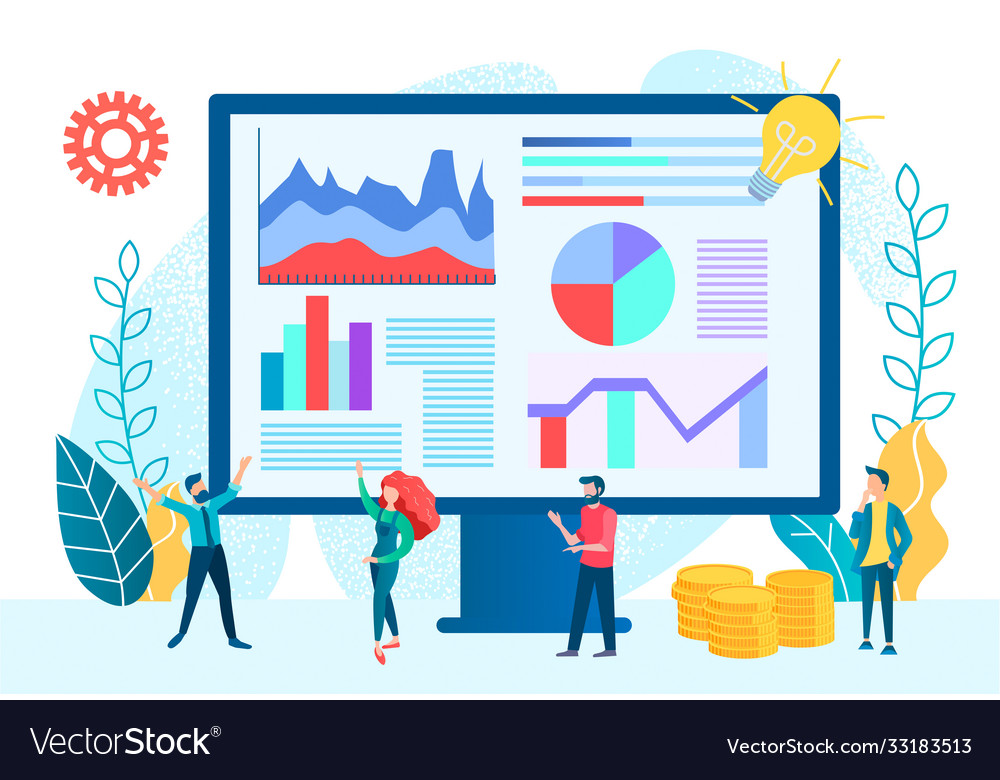 Business optimization infographics statistics Vector Image