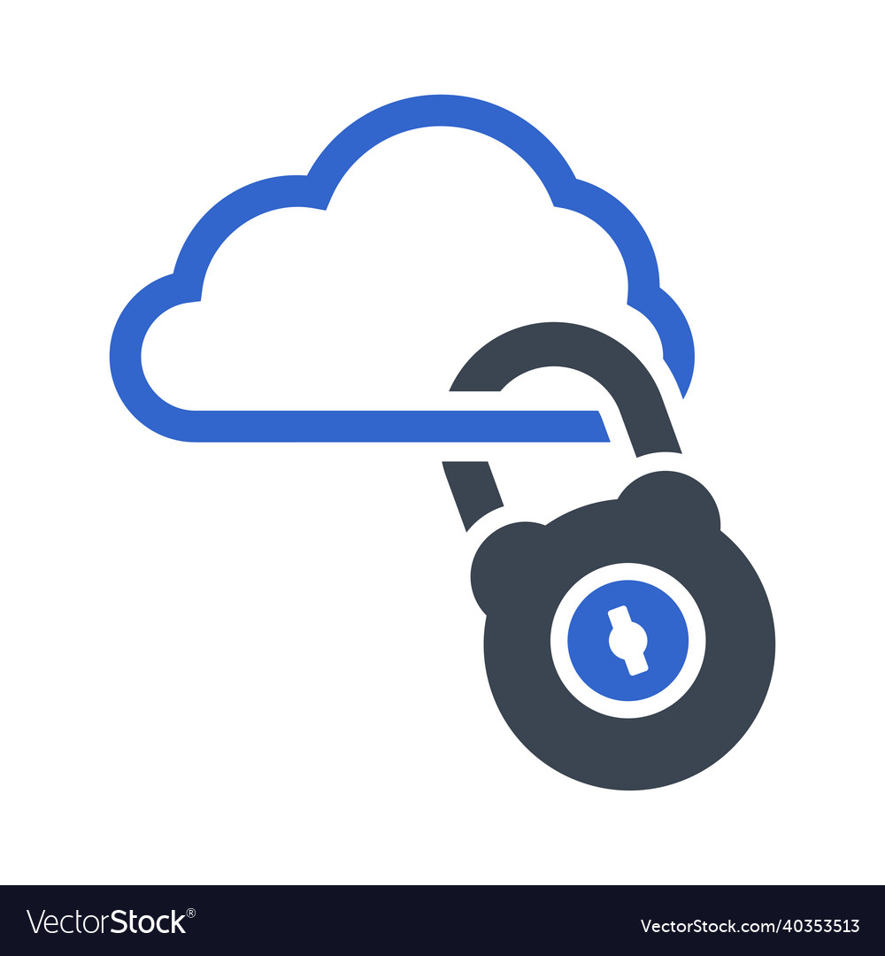 Cloud lock icon Royalty Free Vector Image - VectorStock Cloud lock icon Royalty Free Vector Image - VectorStock