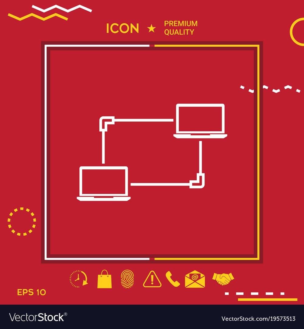 Computer network data exchange transfer concept Vector Image