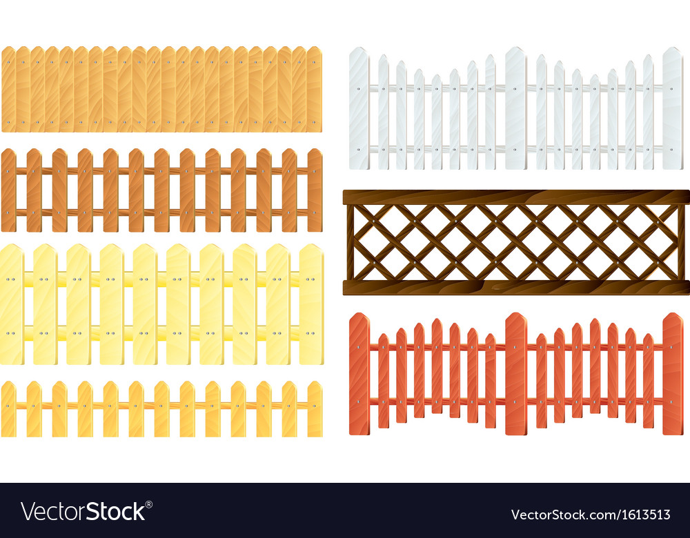 Fences set Royalty Free Vector Image - VectorStock