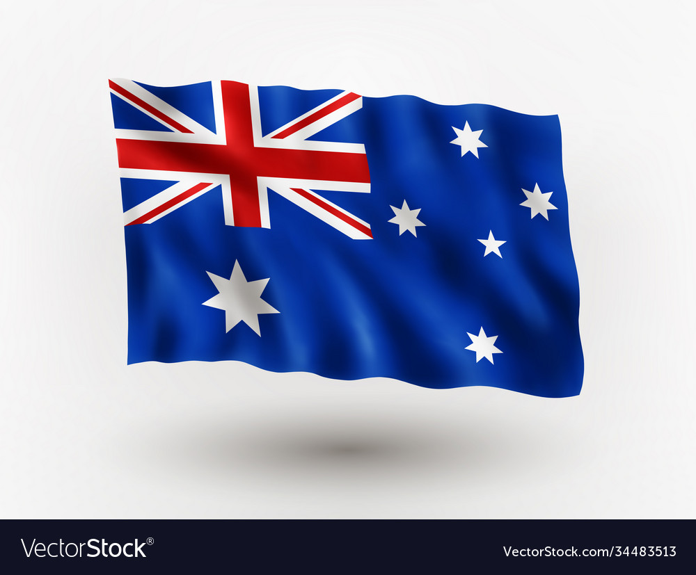 Flag australia Royalty Free Vector Image - VectorStock