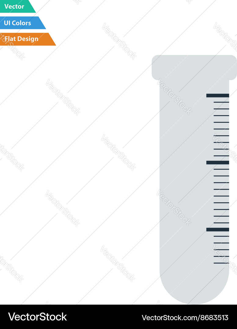 Flat design icon of chemistry beaker Royalty Free Vector