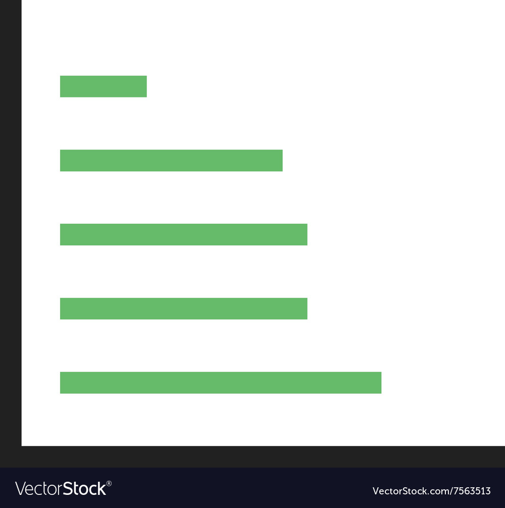 Horizontal bar graph Royalty Free Vector Image