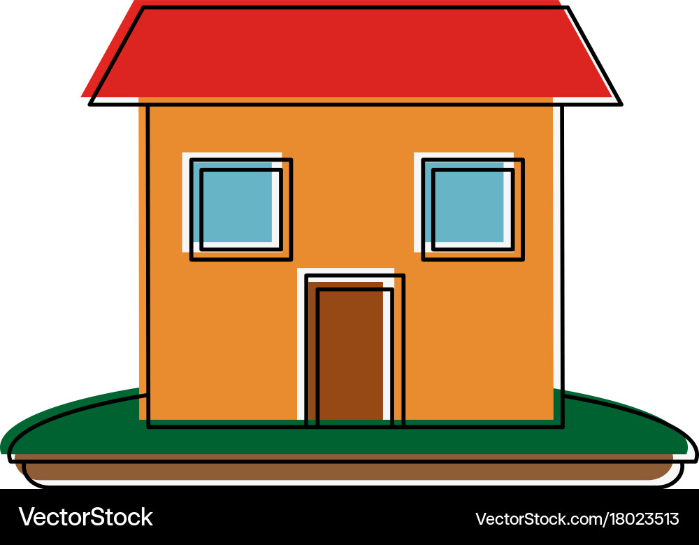 House or home two story icon image Royalty Free Vector Image
