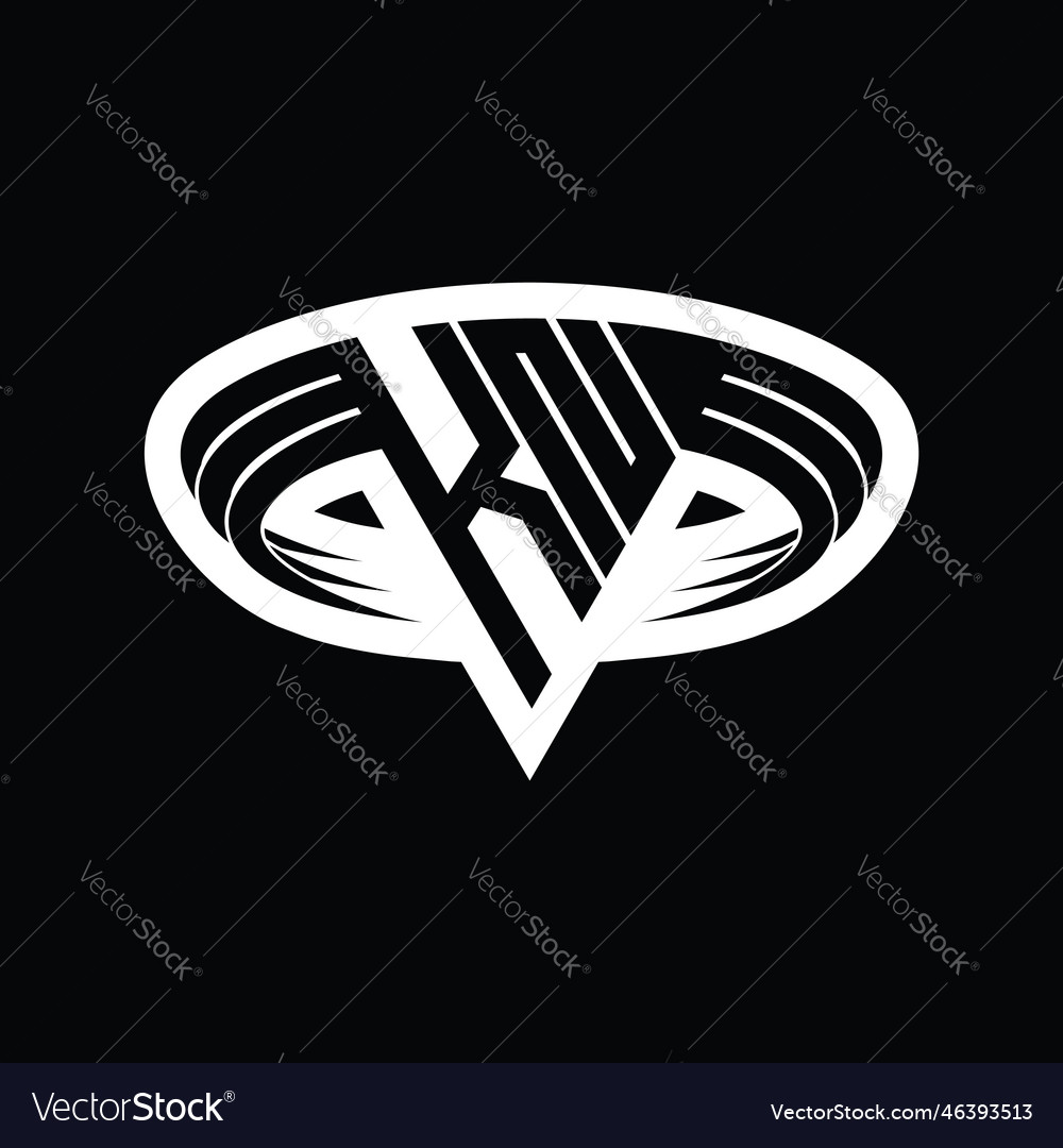 Kn logo monogram with triangle shape slice Vector Image