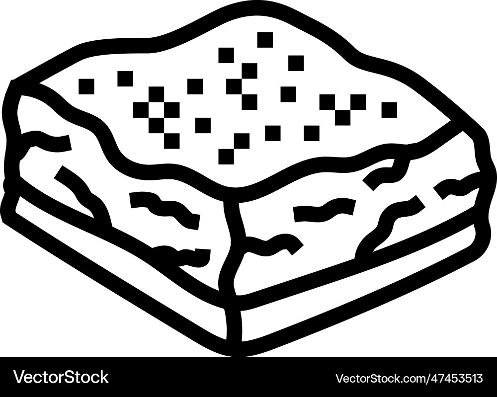 Lemon bar food snack line icon Royalty Free Vector Image