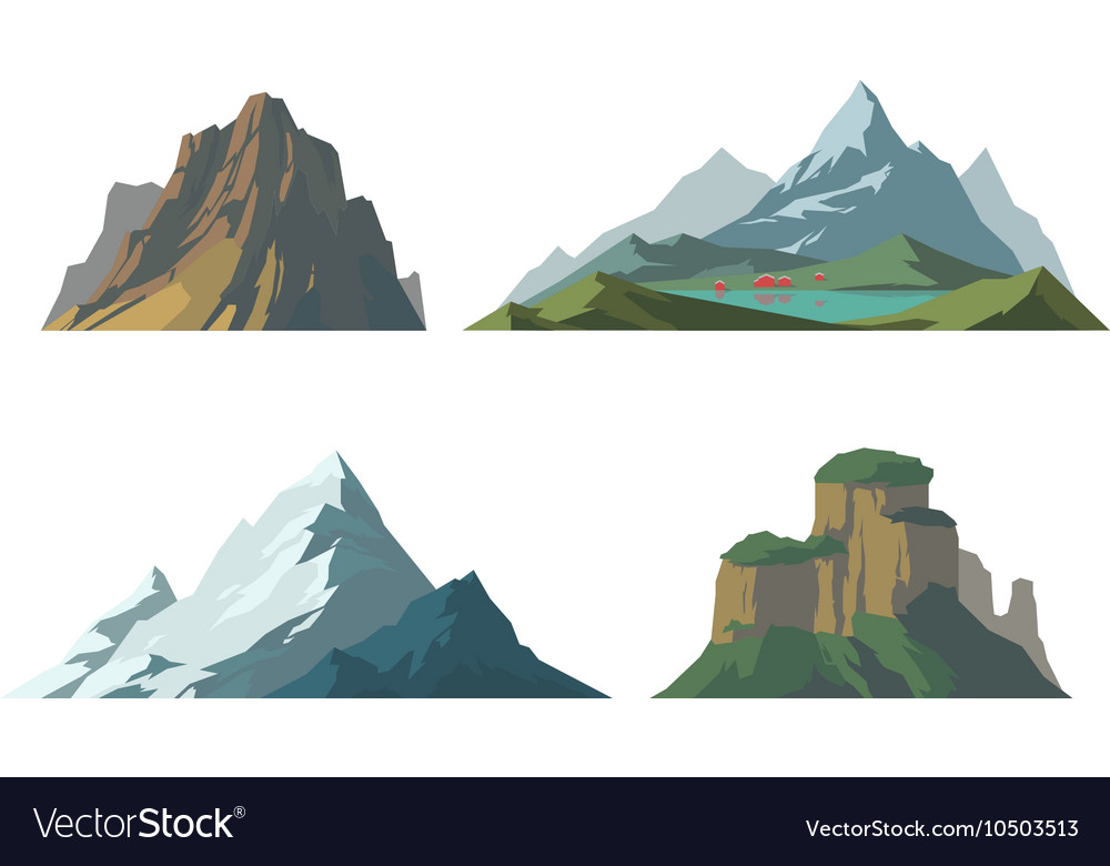 Mountain isolated Royalty Free Vector Image - VectorStock