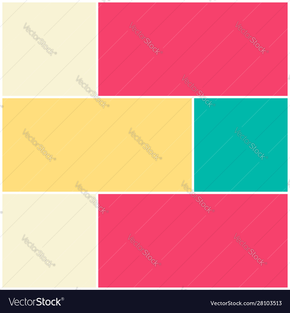 Photo collage pattern white frames colored Vector Image