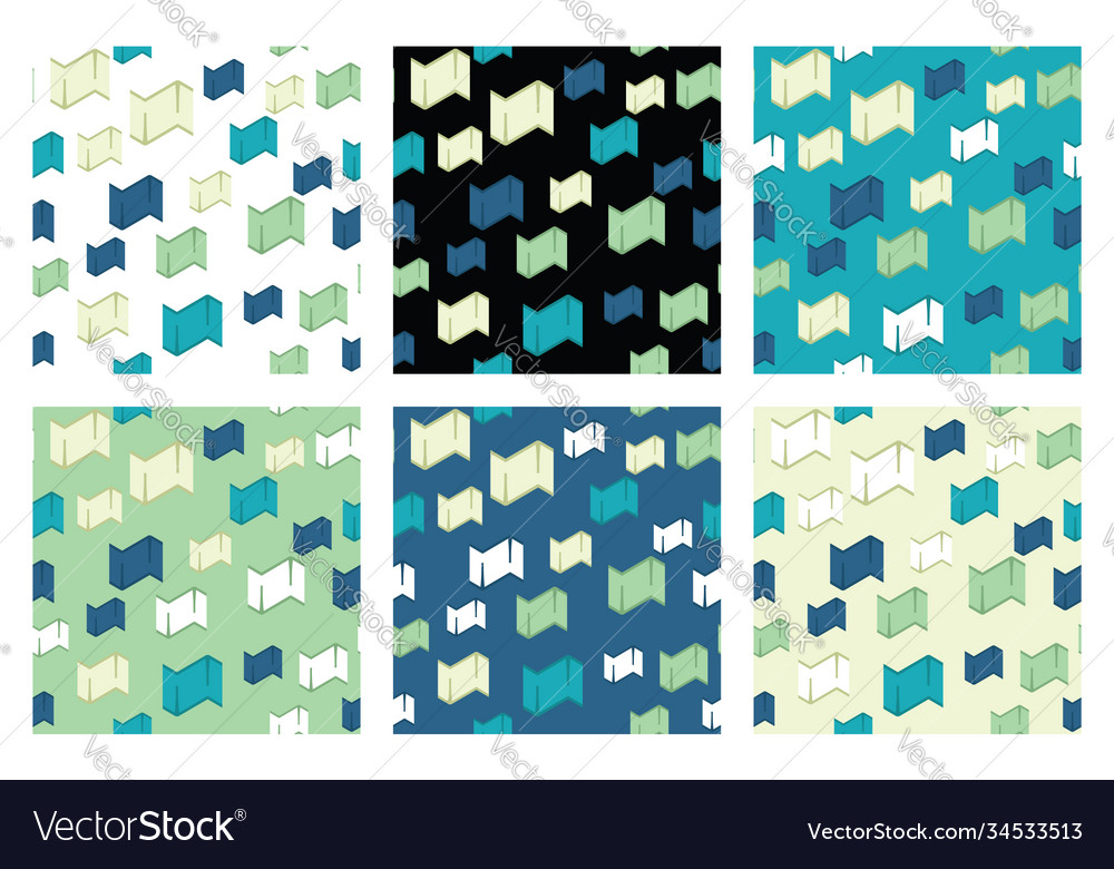 Seamless pattern texture backgrounds sets colored Vector Image