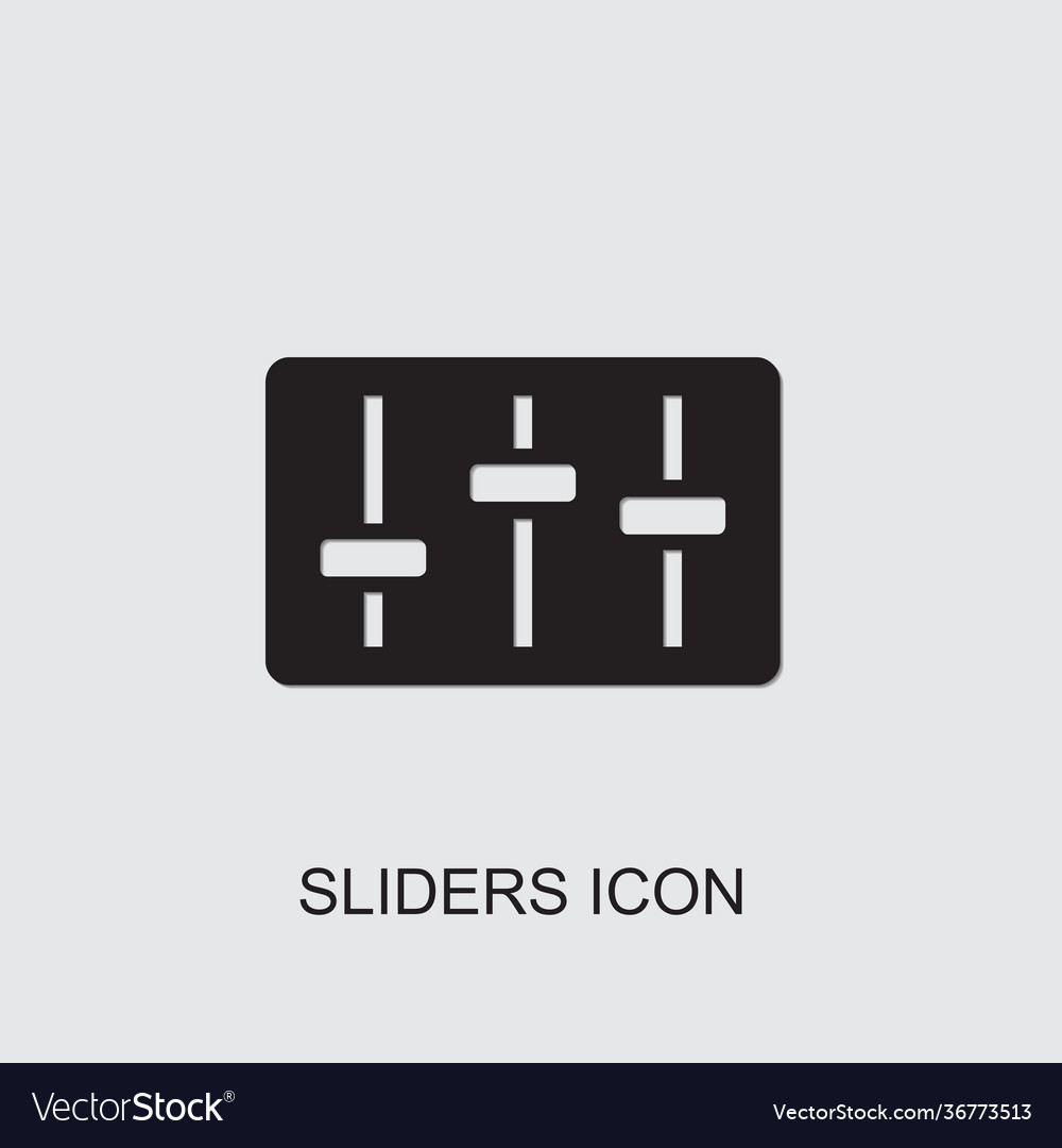 Sliders icon Royalty Free Vector Image - VectorStock
