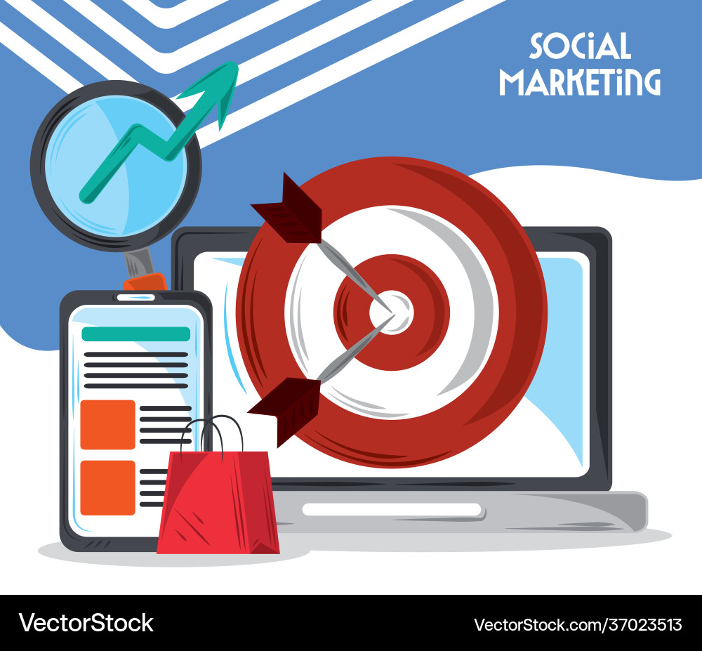Social media marketing Royalty Free Vector Image