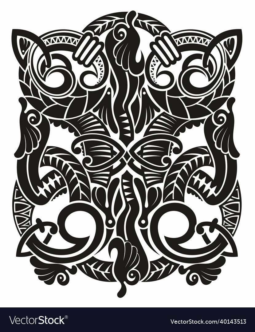 Tattoo pattern Royalty Free Vector Image - VectorStock