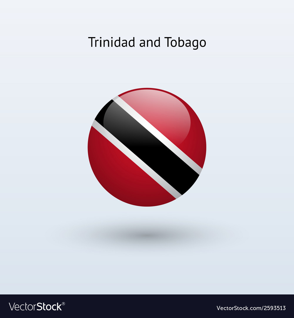 Trinidad and tobago round flag Royalty Free Vector Image