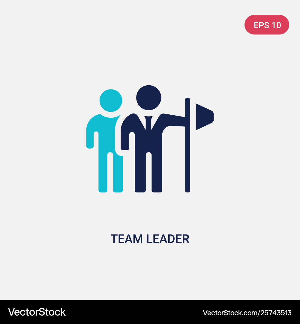 Two color team leader icon from general concept Vector Image