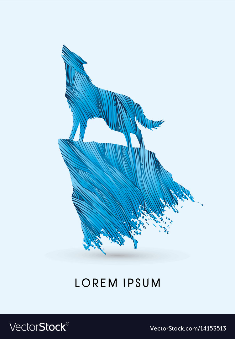 Wolf howling Royalty Free Vector Image - VectorStock