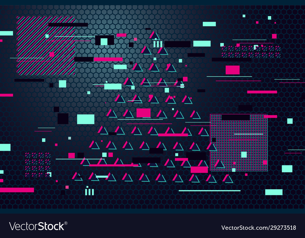 Abstract glitch style background glitched Vector Image