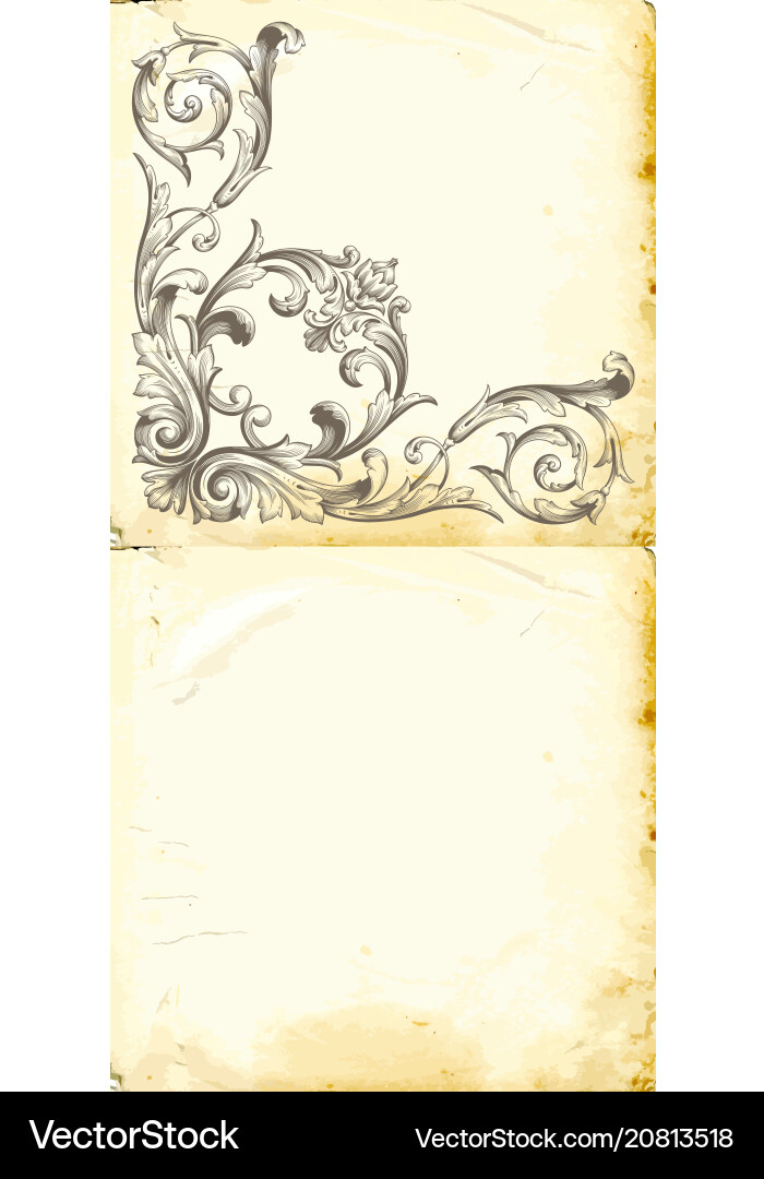 Baroque of vintage elements for design Royalty Free Vector