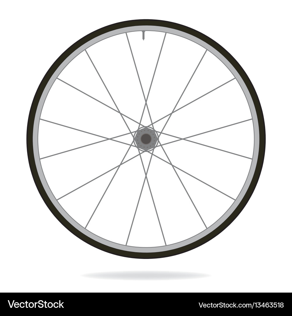Bike wheel - on white background Royalty Free Vector Image