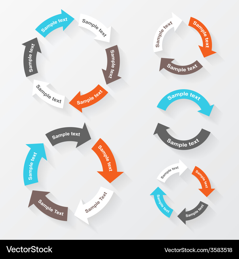 Circle arrows for infographic Template for diagram