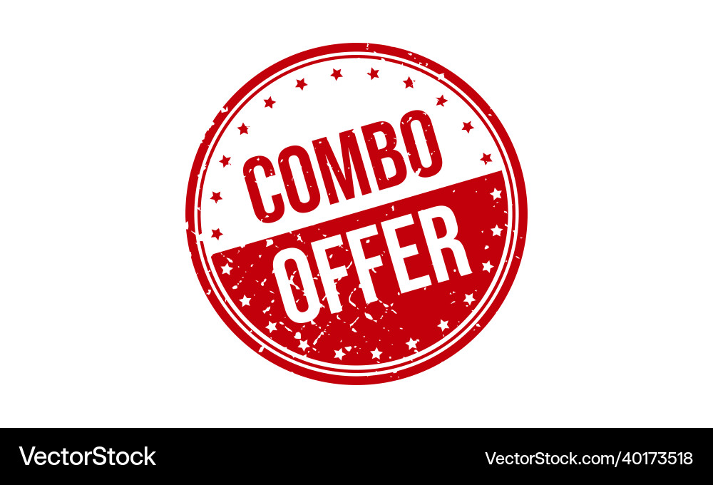 Combo offer rubber stamp offer grunge stamp Vector Image