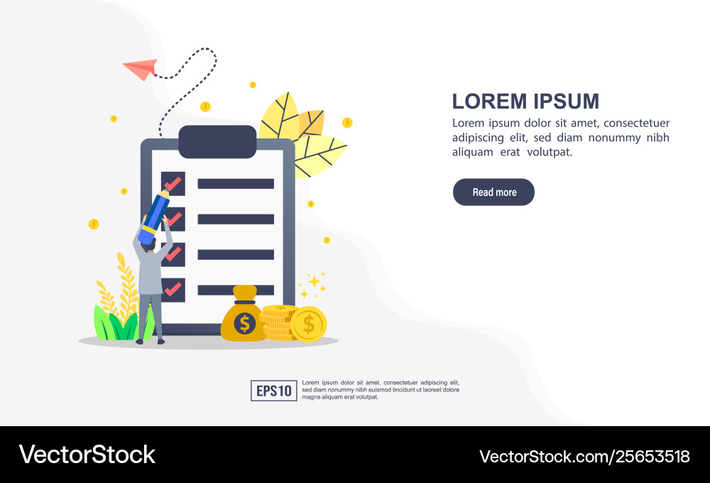 Concept salary payment with character modern Vector Image