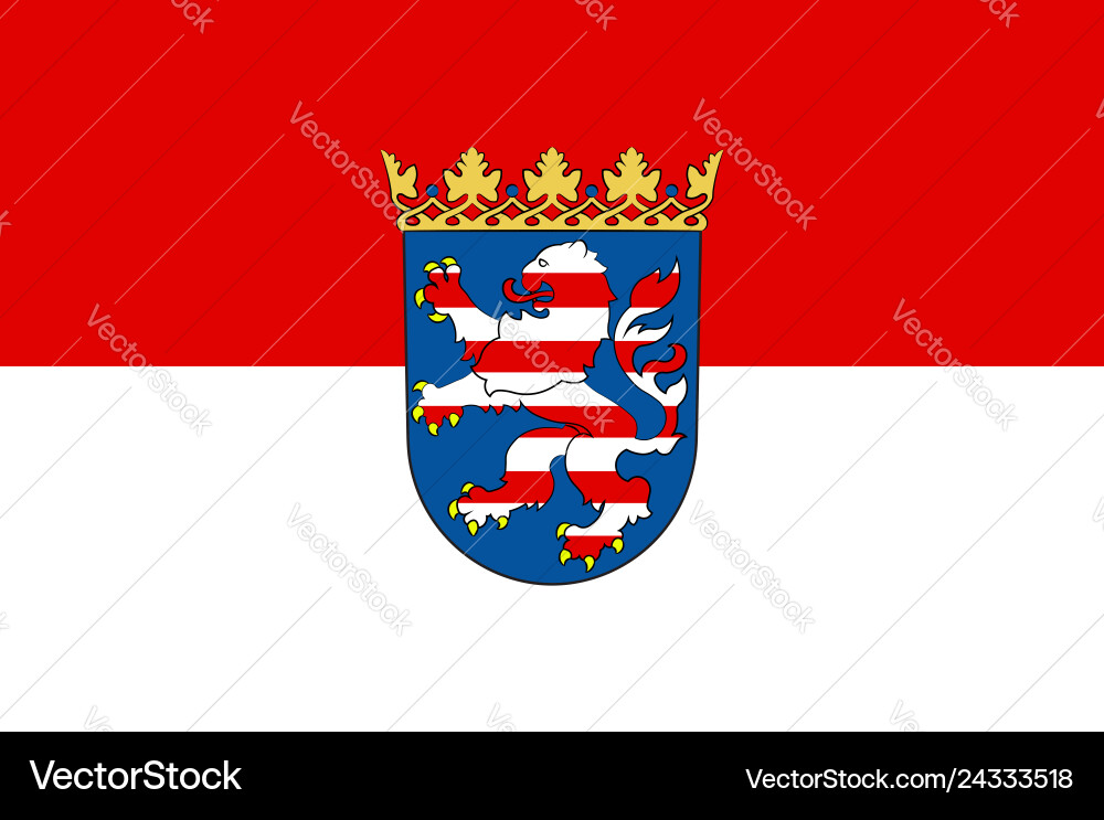 Flag of hesse germany Royalty Free Vector Image