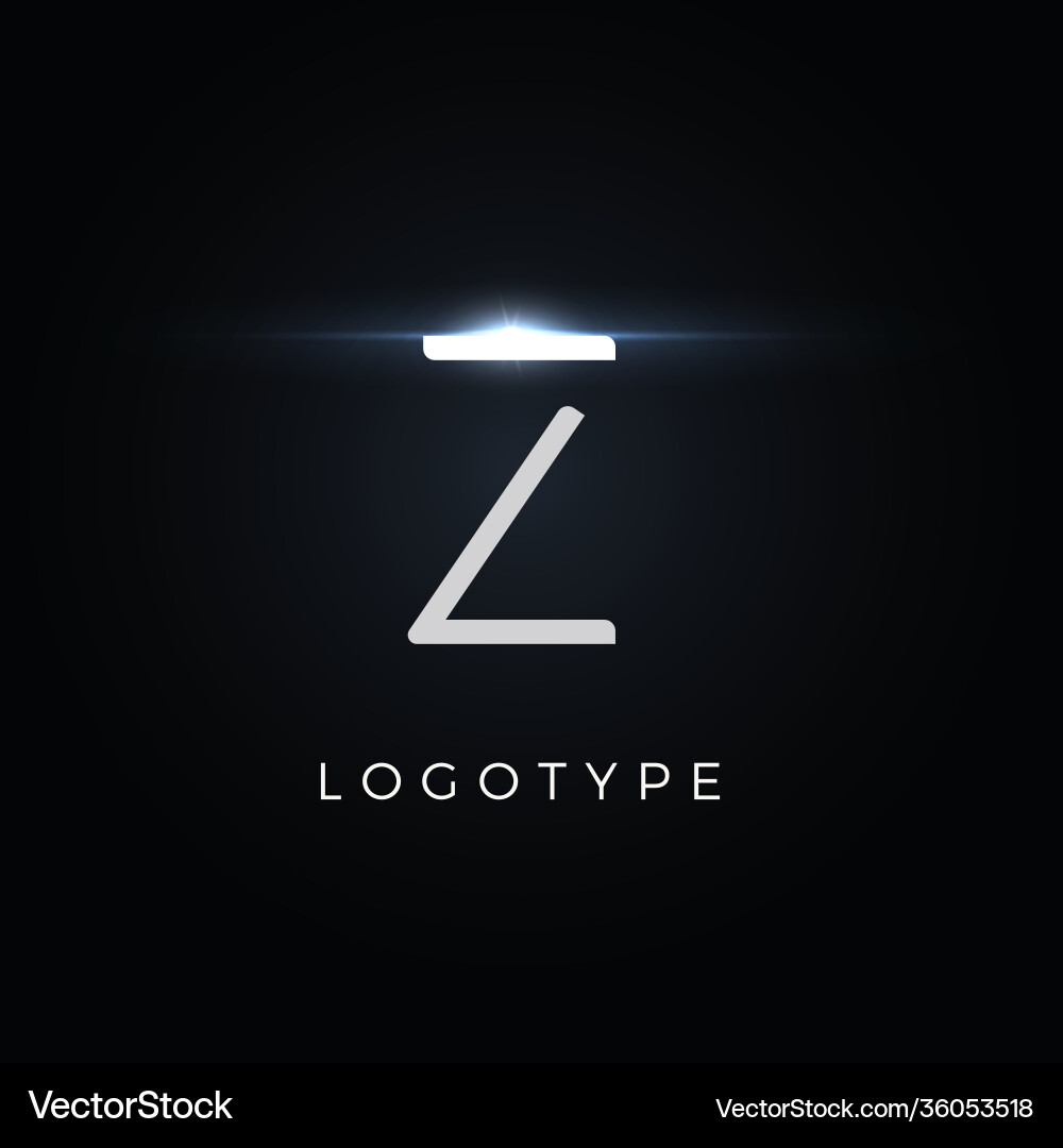 Futurism style letter z minimalist type Royalty Free Vector
