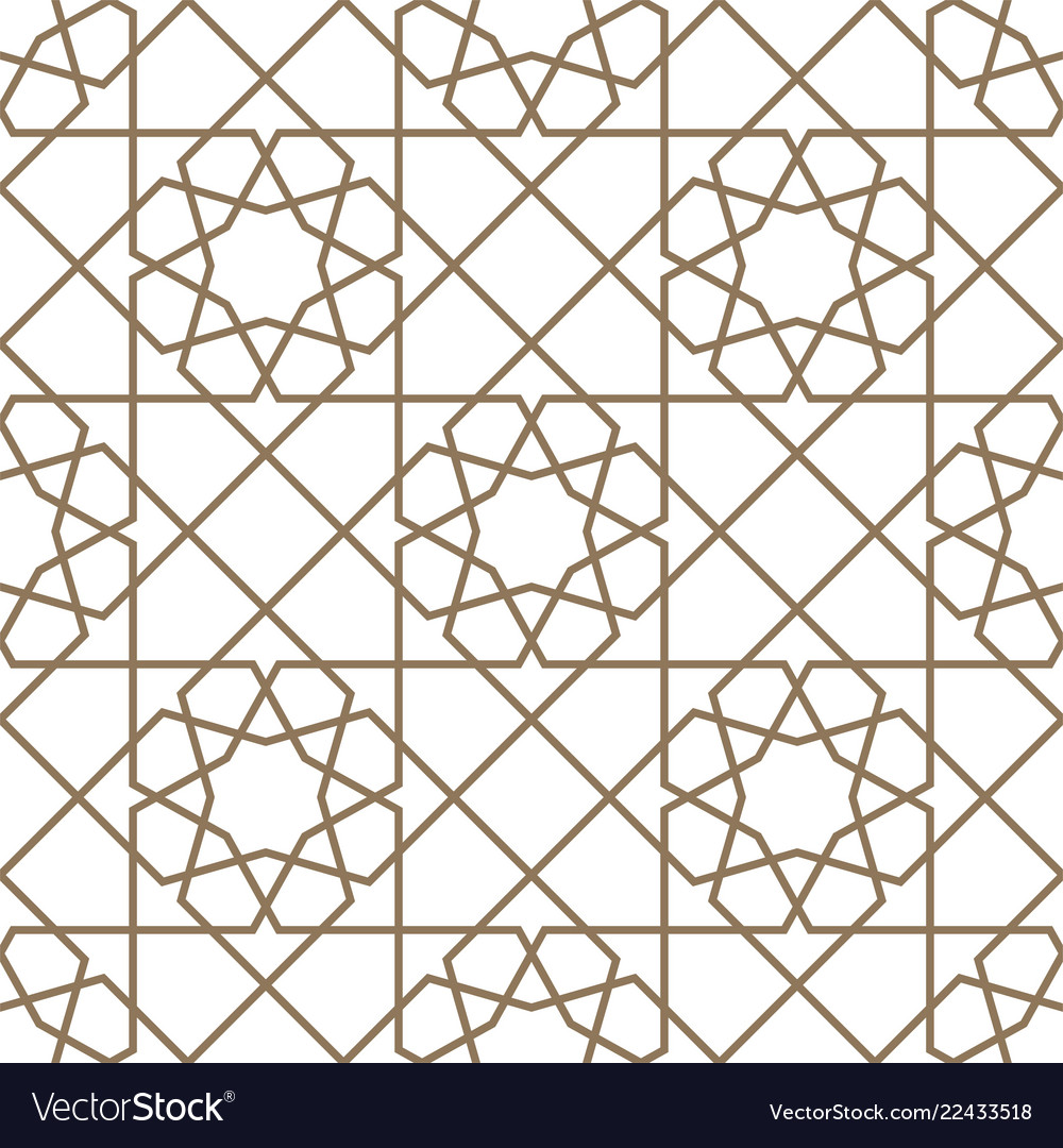 Islamic geometric seamless pattern Royalty Free Vector Image