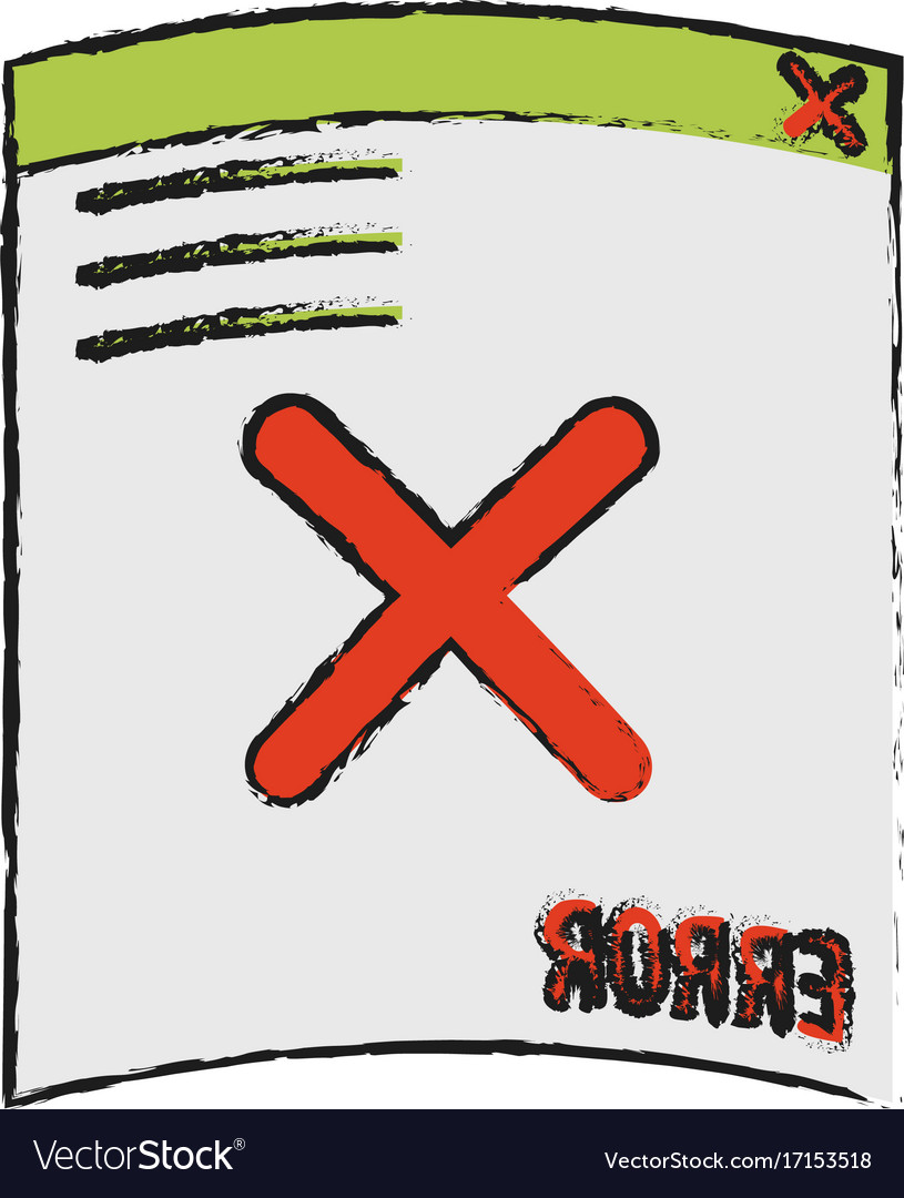 Isolated error document design Royalty Free Vector Image