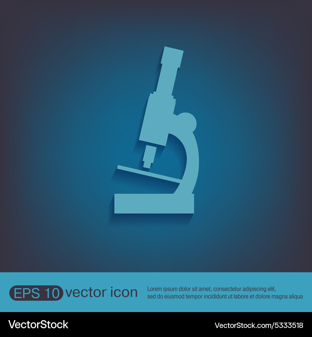 Microscope sign symbol icon studying biology or Vector Image