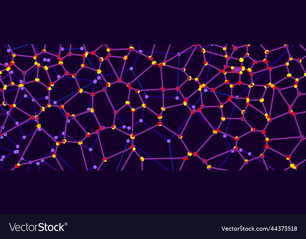 Neural network concept connected cells with links Vector Image