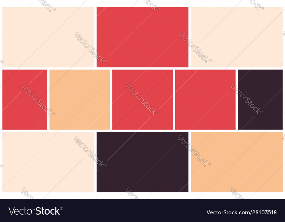 Photo collage pattern white frames colored Vector Image