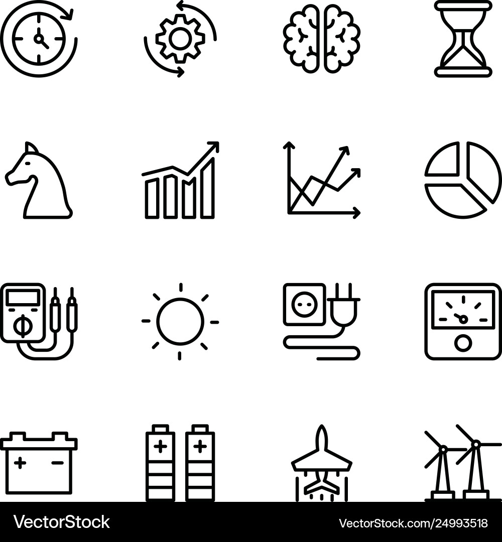 Power speed graph sprint line pack Royalty Free Vector Image