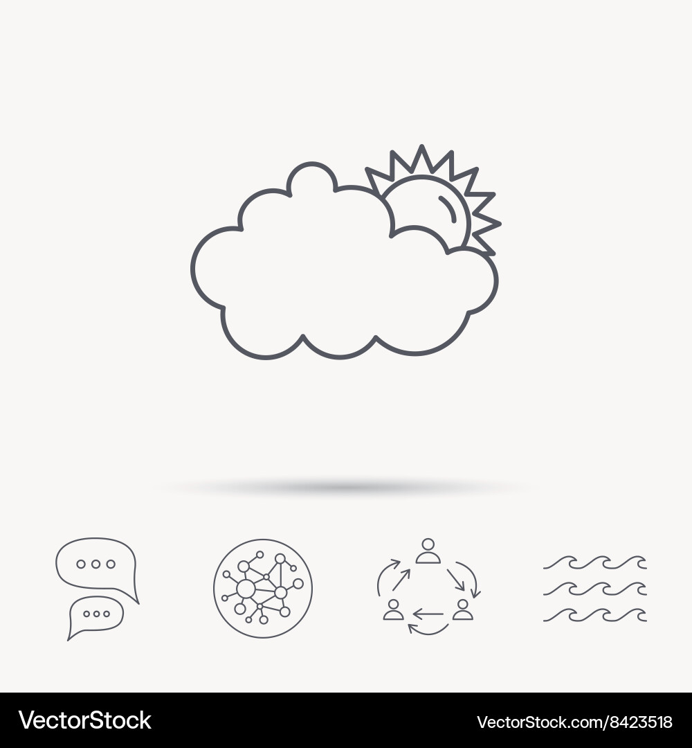 Sunny day icon summer sign Royalty Free Vector Image