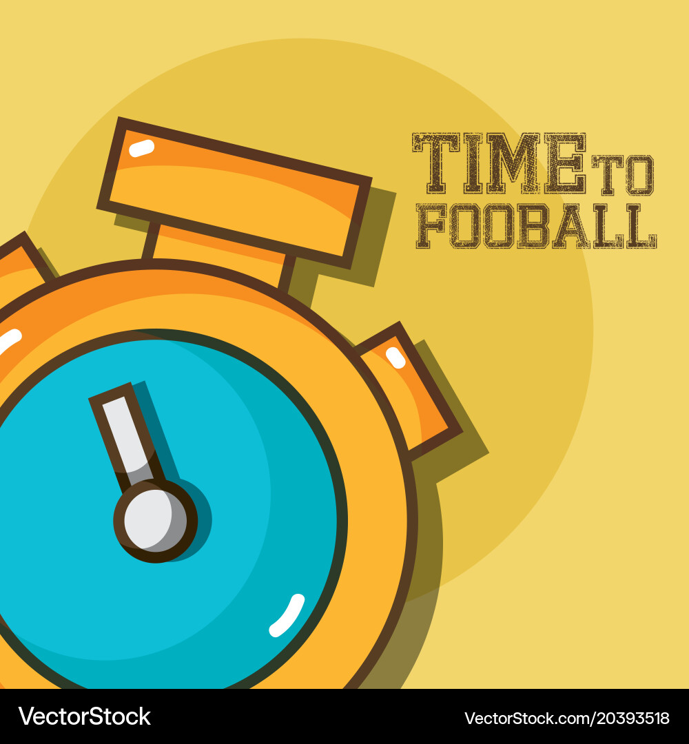 Time to football Royalty Free Vector Image - VectorStock