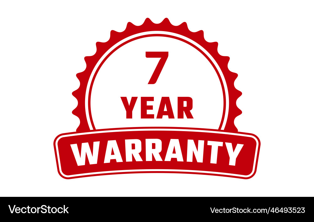 7 year warranty rubber stamp Royalty Free Vector Image