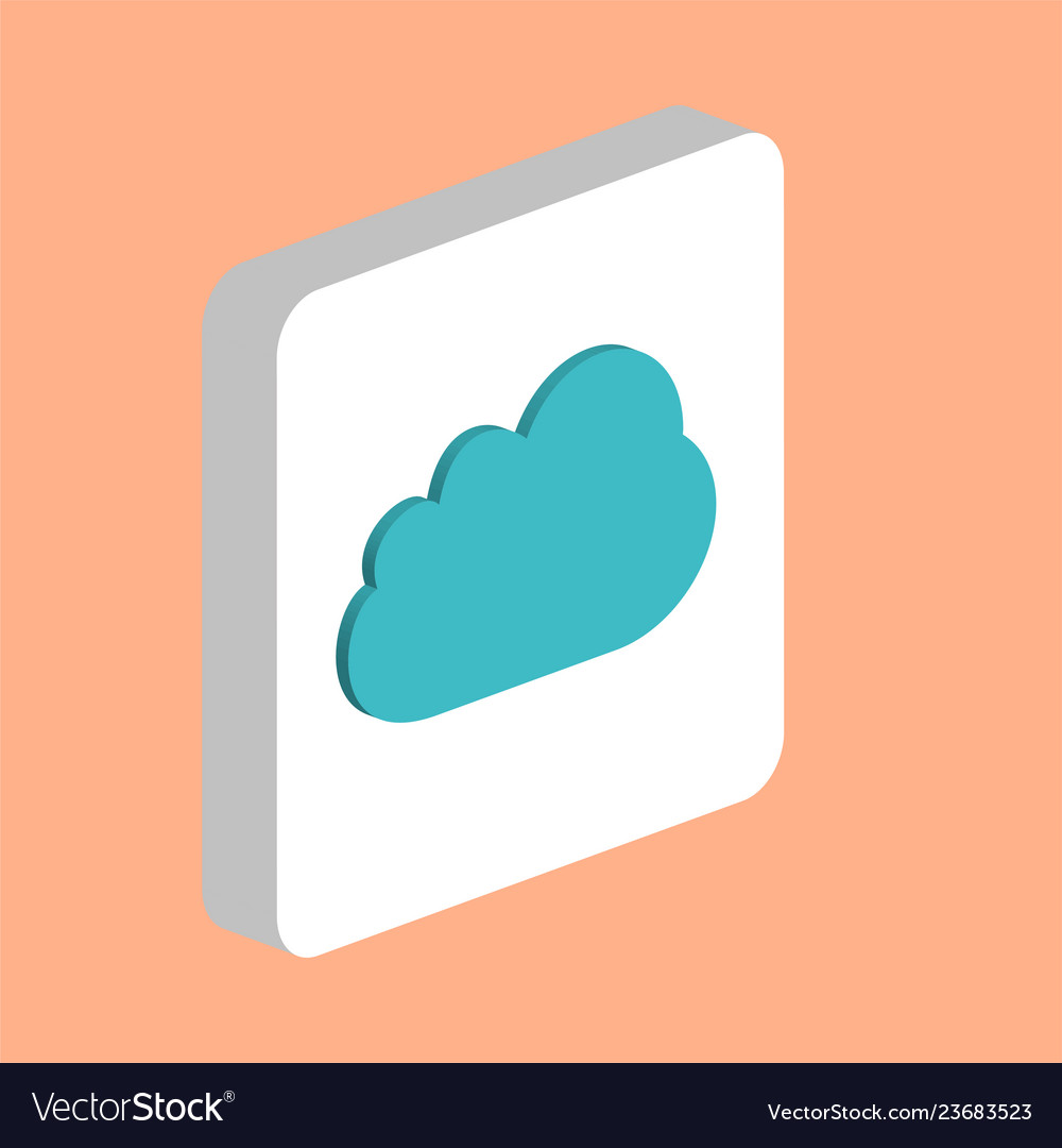 Cloud computer symbol Royalty Free Vector Image