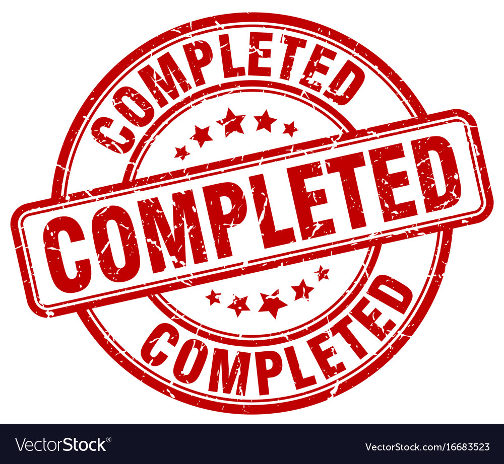 Completed stamp Royalty Free Vector Image - VectorStock