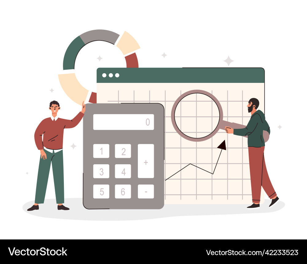 Concept of accounting Royalty Free Vector Image