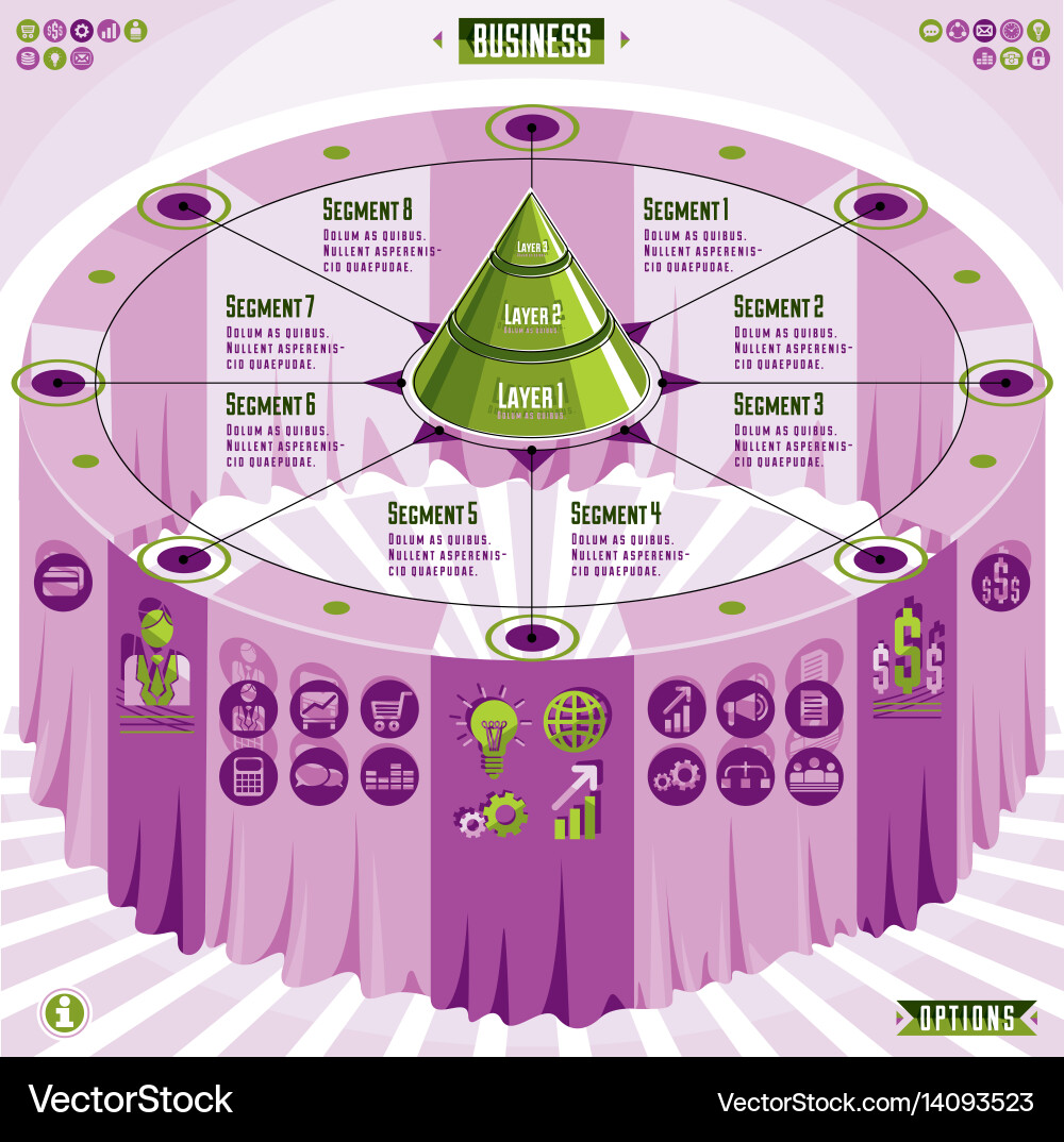 Creative infographics composition 3d table Vector Image