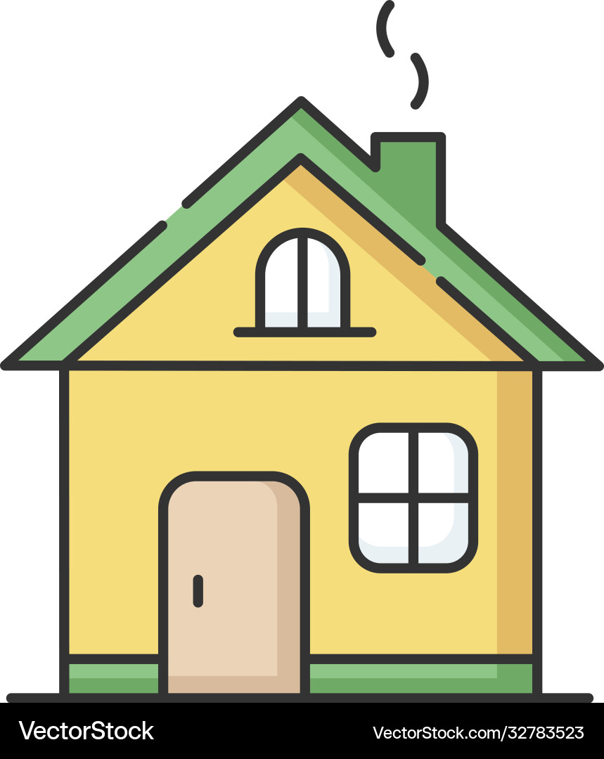 Home rgb color icon Royalty Free Vector Image - VectorStock