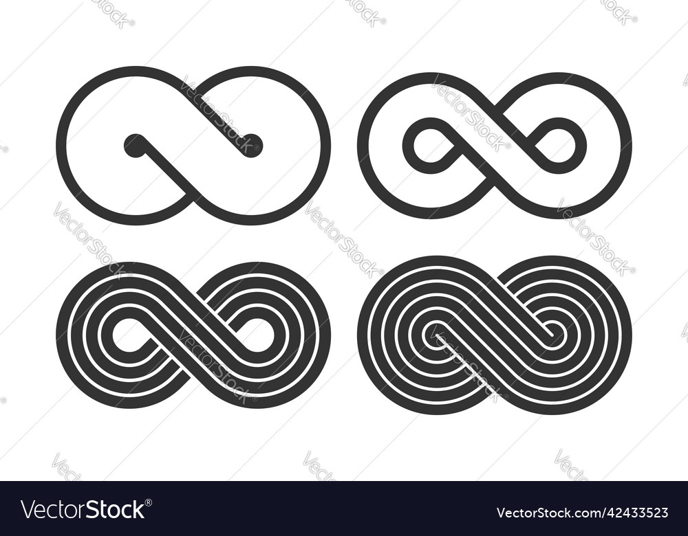 Infinity set Royalty Free Vector Image - VectorStock