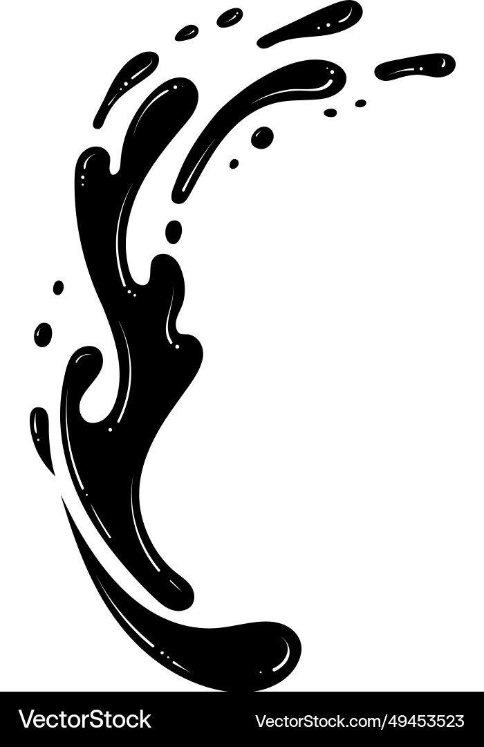 Liquid splash silhouette Royalty Free Vector Image
